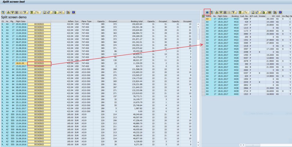 ABAP – Dynamically show and hide ALV (as sidebar) | Spider's web